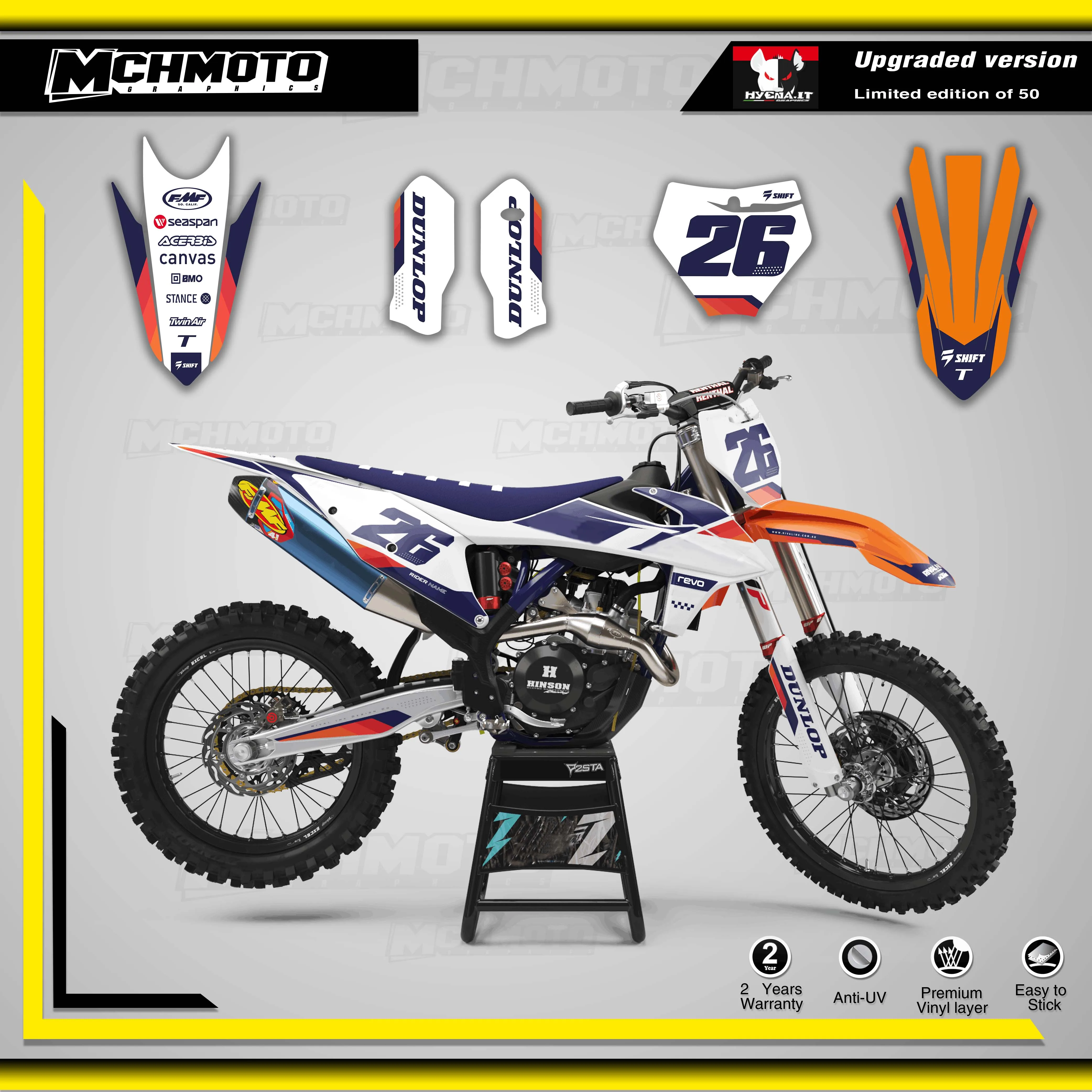 MCHMFG Motorcycle Team Graphic Decals Stickers DECO Dekor For KTM EXC ...