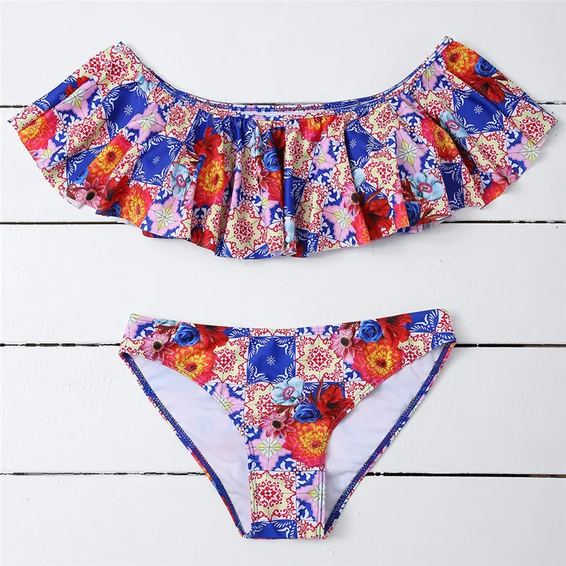 2019 two piece falbala Swimsuit micro Bikinis tanga set Women bathing ...