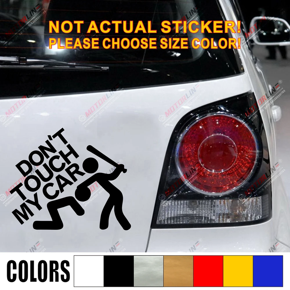 No-toque-mi-coche-divertido-advertencia-coche-cami-n-vinilo-pegatina ...