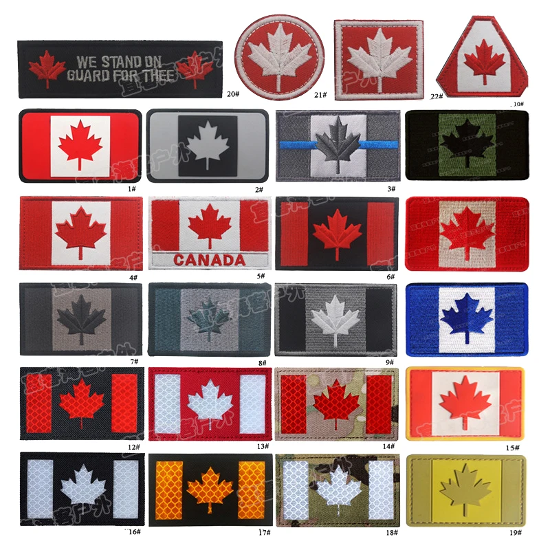 Canada-Flag-Embroidery-Patch-Canadian-Maple-Leaf-Military-Patches ...