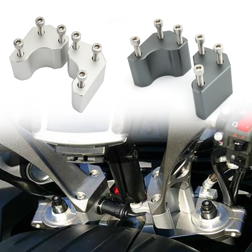 Motorcycle Handlebar Risers Height Up Adapters Aluminum Mounts ...