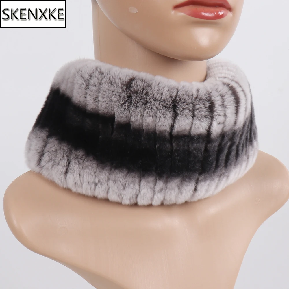 Hot-Sale-Winter-Women-Knitted-Real-Rex-Rabbit-Fur-Scarf-Natural-Soft ...