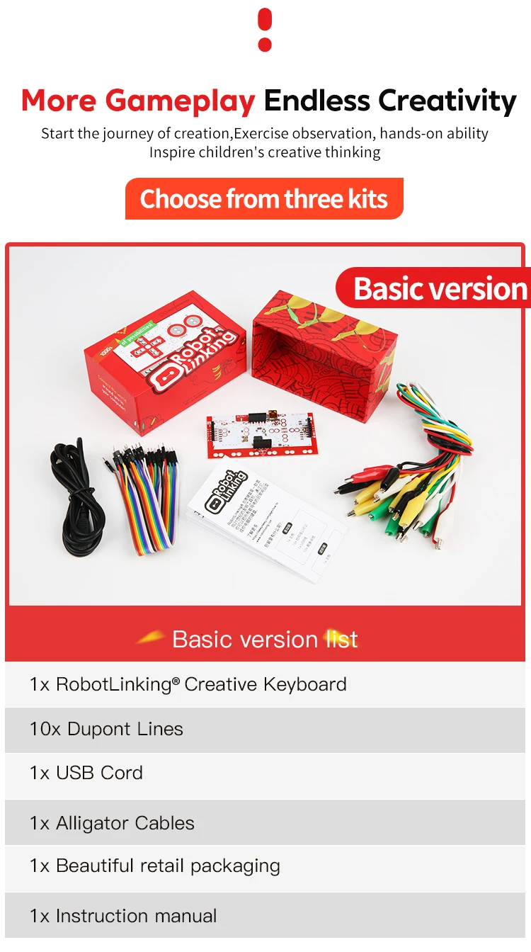 Robotlinking Creative Keyboard Kit (Basic Version) - Mikroelectron MikroElectron is an online ...