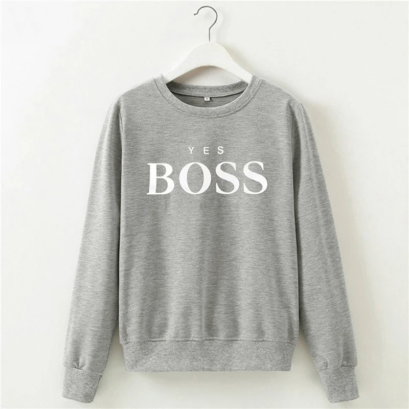 Свитшоты женские повседневные толстовки с капюшоном и надписью BOSS с ...