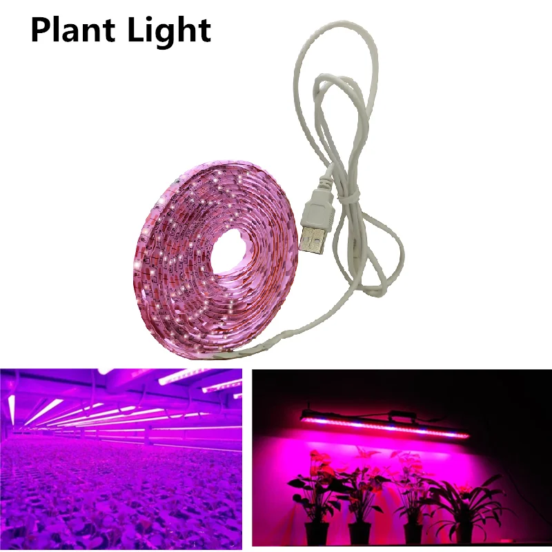 Full Spectrum Led Grow Lamp Usb Led Plant Grow Strip 2835 Smd 0.5m 1m ...