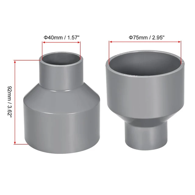 Uxcell Pvc Reducing Coupling Hub By Hub Dwv Pipe Fittings, 50% OFF