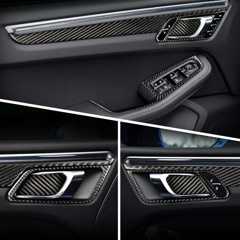Accessories For Porsche Macan 2014 20 Carbon Fiber Interior Gearshift Air Conditioning Cd Panel Door Armrest Cover Trim Sticker Automotive Interior Stickers AliExpress