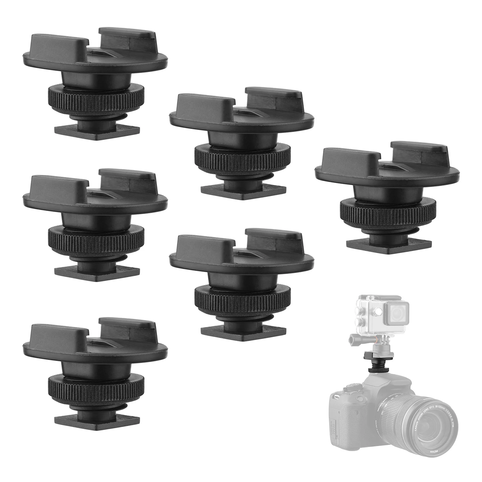 1-2-6PCS-Sports-Camera-Cold-Shoe-Mount-Adapter-with-1-4-Inch-Screw-Hole ...