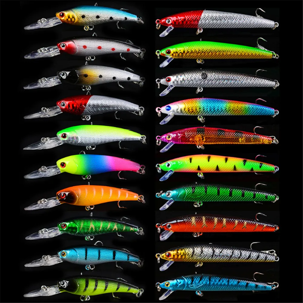 Minnow-Fishing-Lures-Set-Bass-Fresh-Salt-Water-Floating-3D-Eyes-Wobbler ...