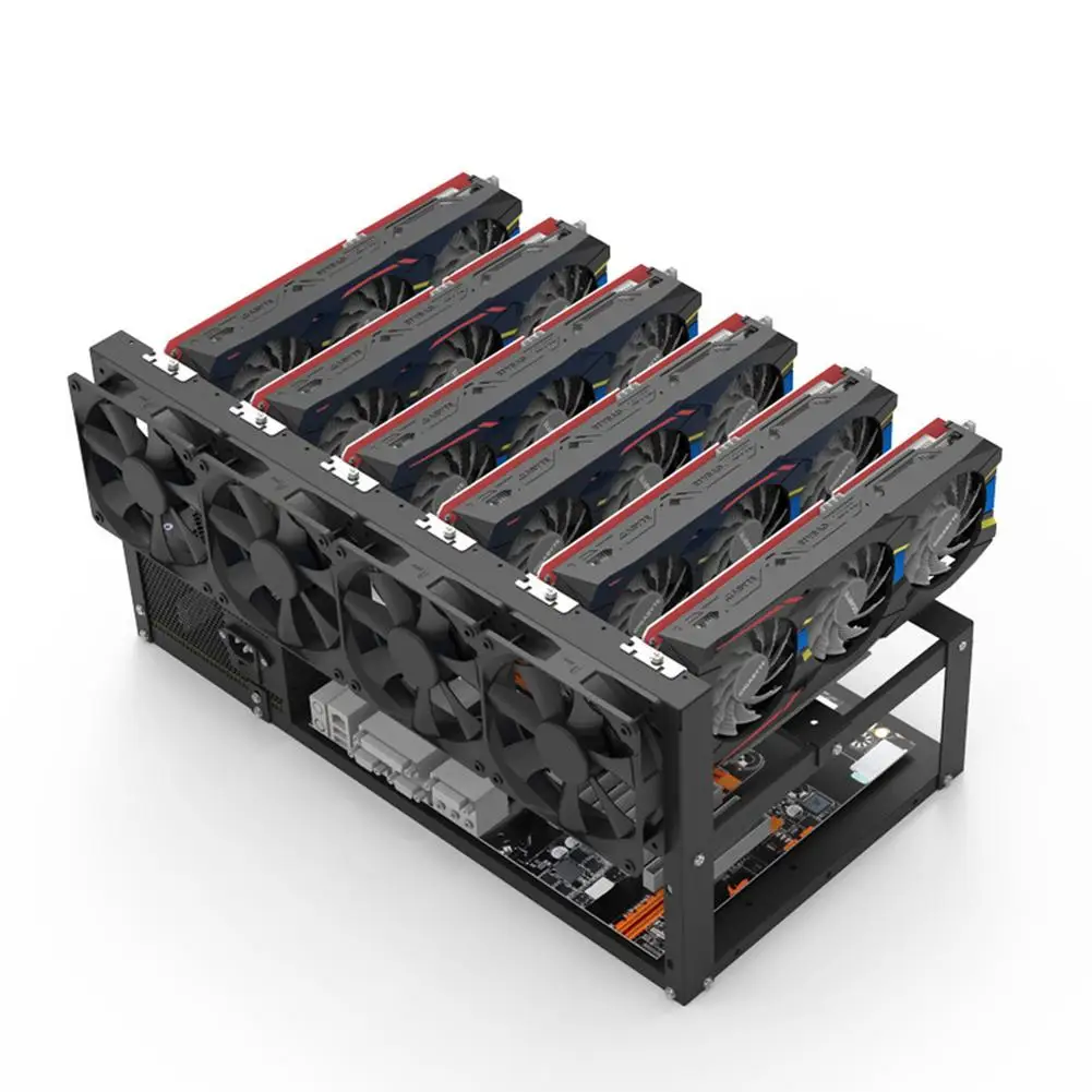 6-GPU-Slots-Stand-Durable-Open-Mining-Rig-Frame-Case-Durable-Open ...