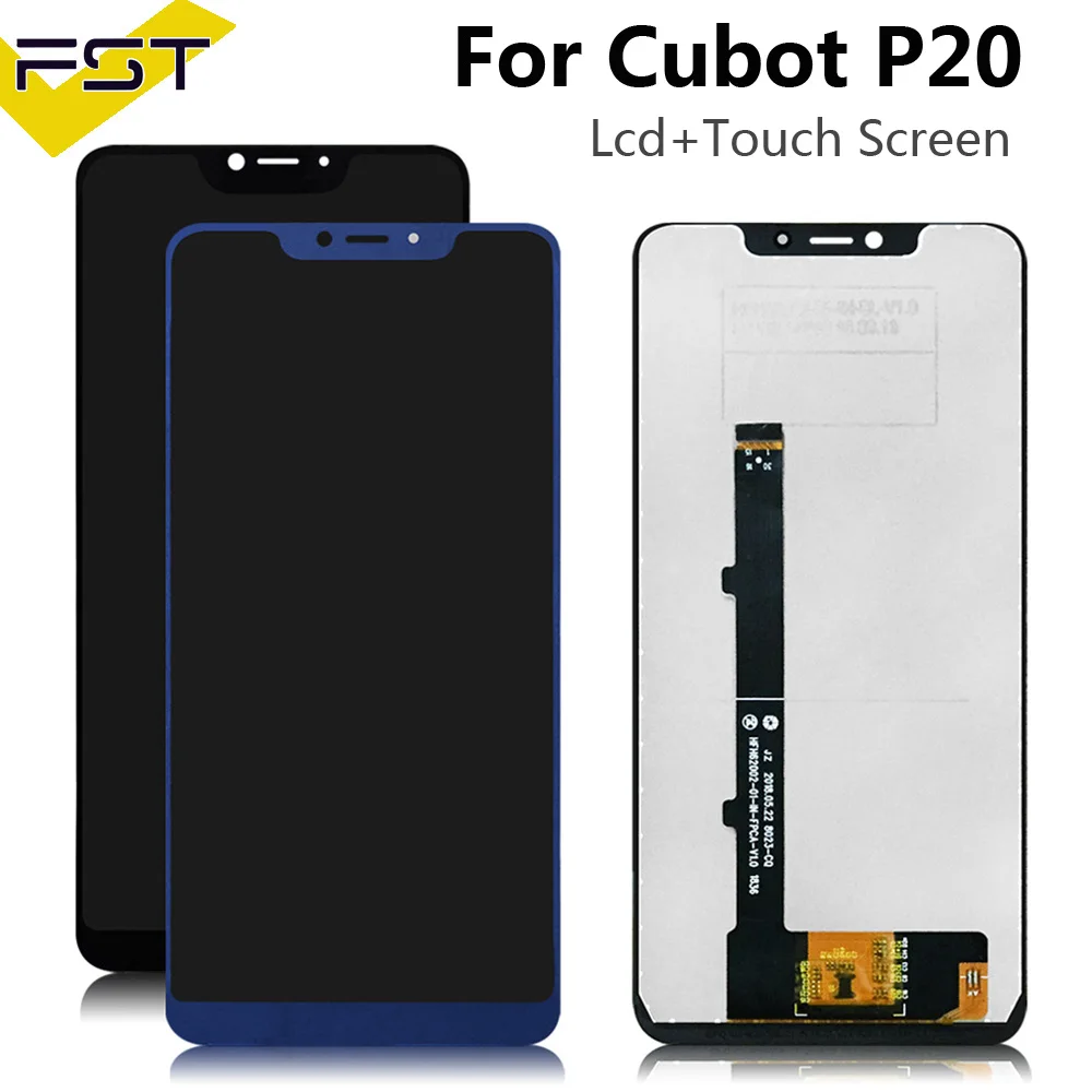For 100% Original Cubot P20 LCD Display +Touch Screen Screen Digitizer ...