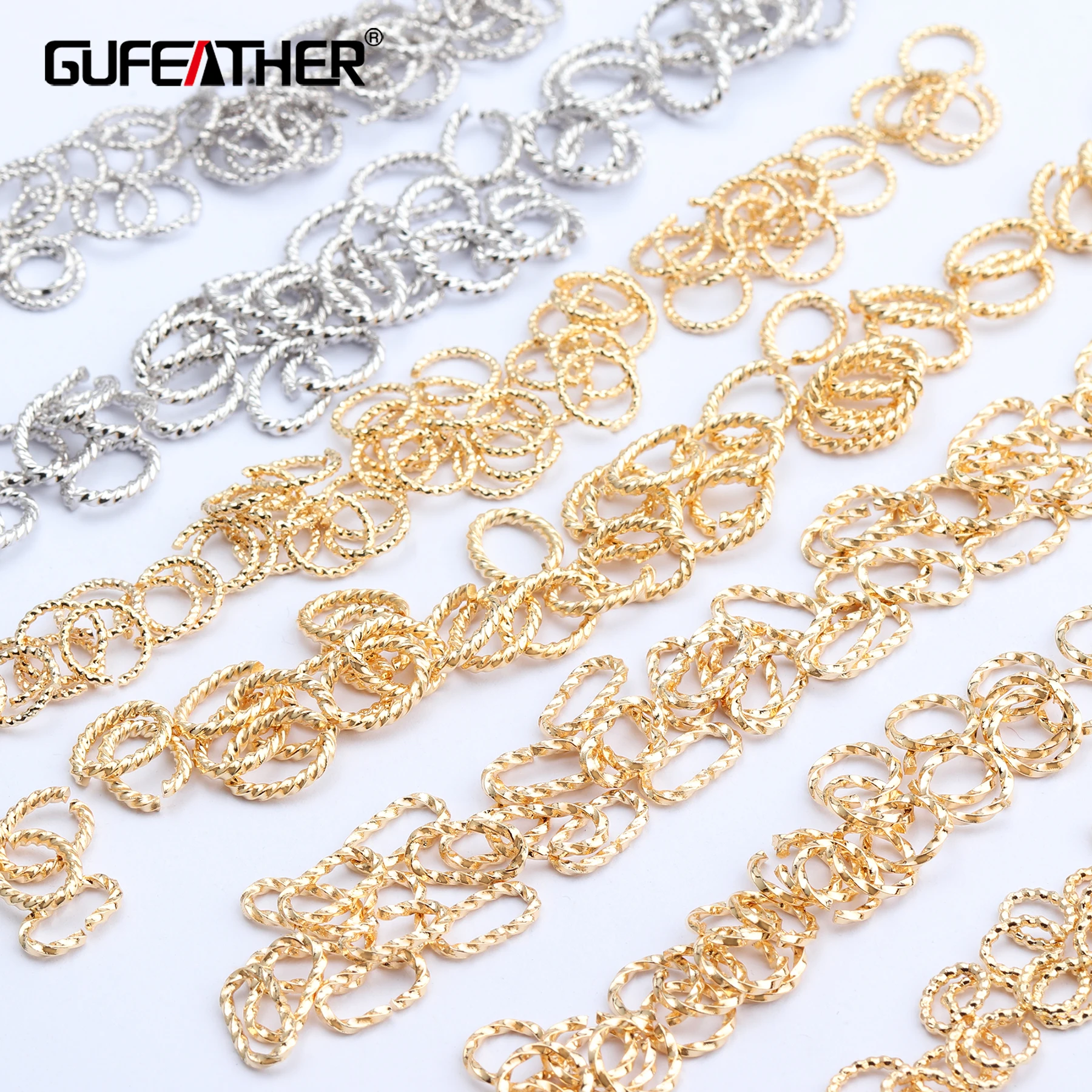 GUFEATHER Accesorios de joyería M603, chapado en oro de 18k, 0,3 micras ...