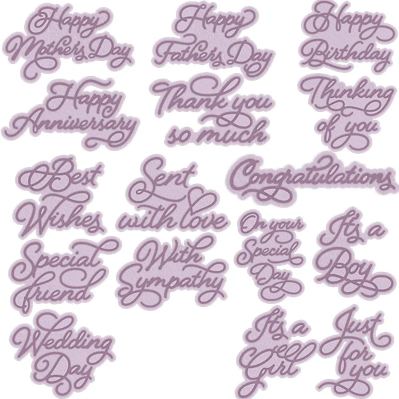 Word Metal Cutting Dies for Scrapbooking and Card Making Paper Craft ...