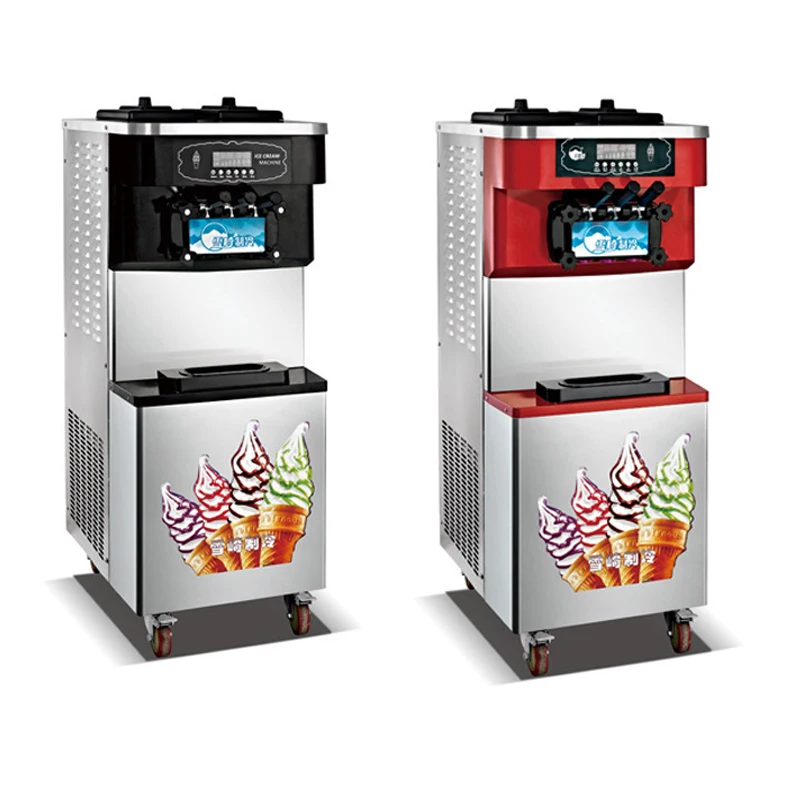 Máquina de sorvete macia com três cores, 9l * 2, 220v/100v, 30 40l/h ...