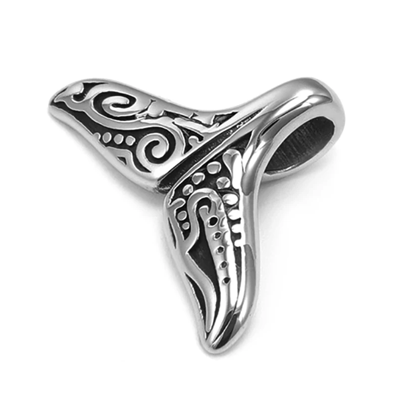 Stainless-Steel-Fishtail-Pendant-Polished-Small-Charms-4mm-Hole ...