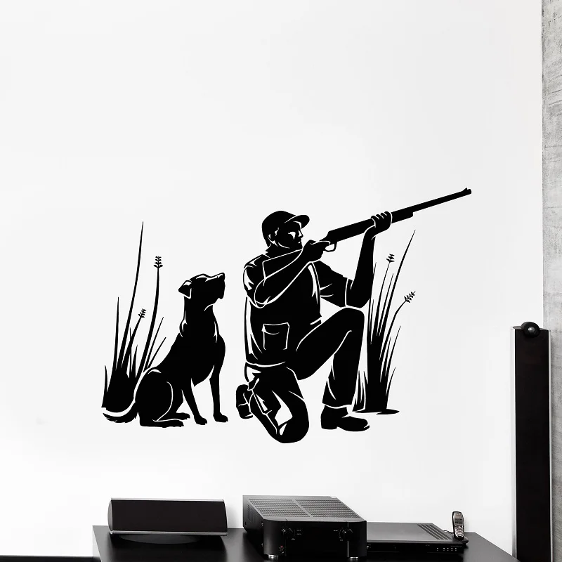 Hunter-Hound-Rifle-Hunting-Vinyl-Wall-Sticker-Hunting-Club-Hunting ...