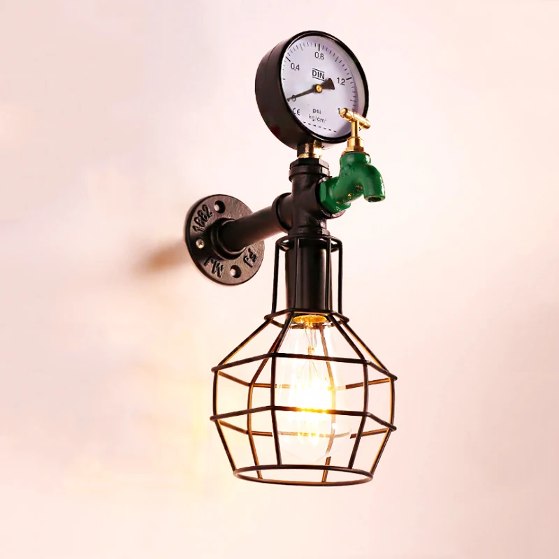 Retro Pipe Wall Light,decorative Water Meter Lighting Fixtures,retro ...