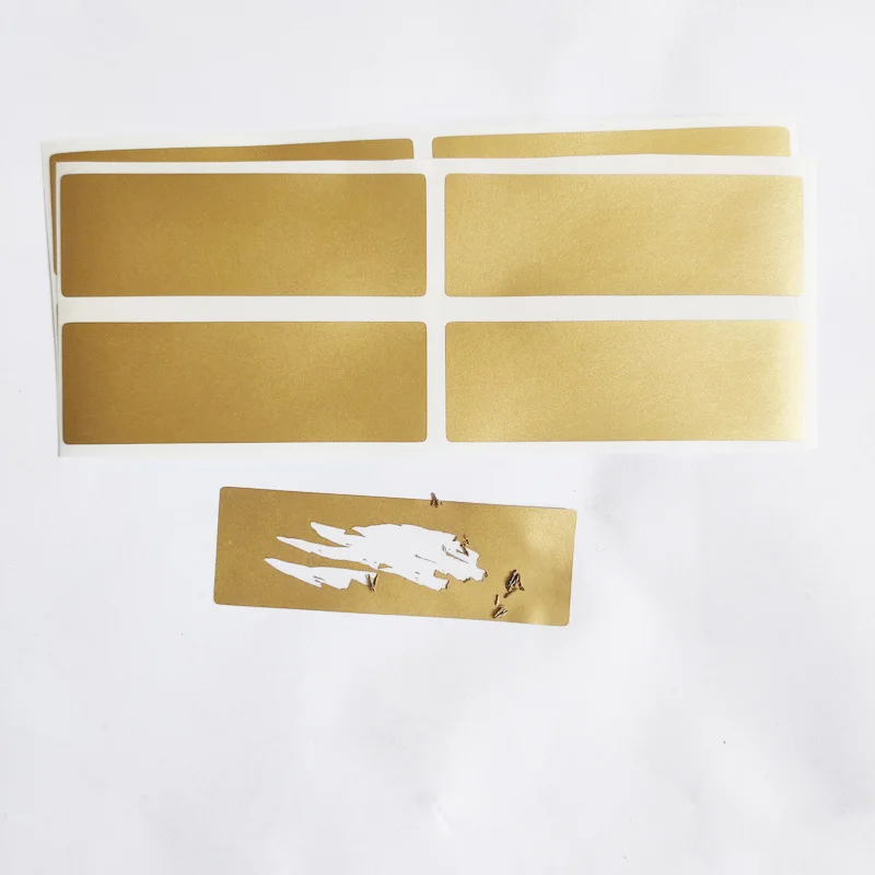 New SCRATCH OFF Sticker 20x60mm 100pcs Gold Adhesive Stickers For Hand ...