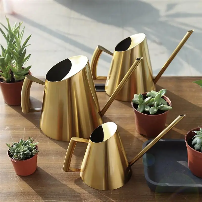 1pc 400/900/1500ml Stainless Steel Watering Can Long Mouth Watering ...
