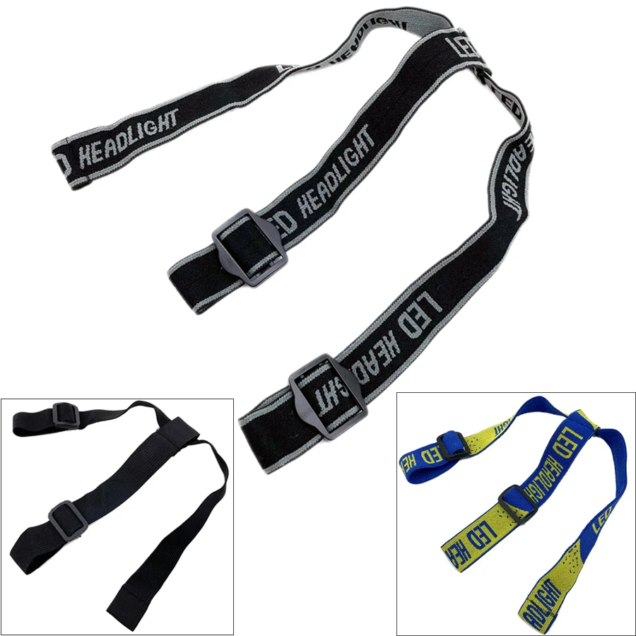 Bicycle Headlight Headband Adjustable Nylon Head Belt Strap Elastic ...