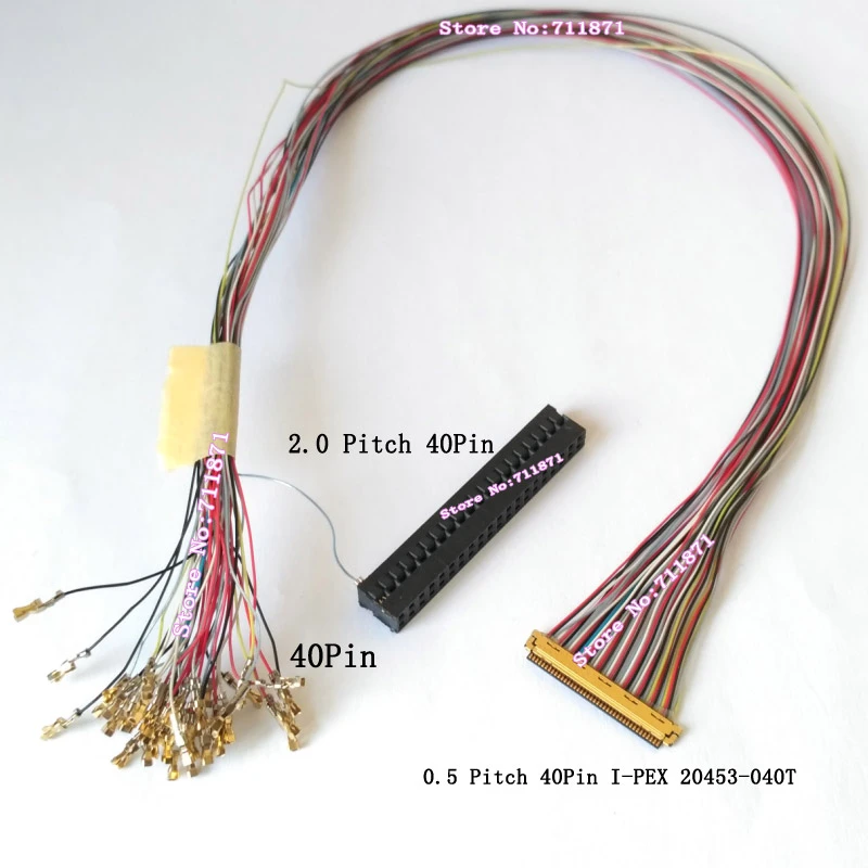 0.5 Pitch 40Pin I PEX 20453 040T Custom eDP Screen Line Cable 40P 40 ...