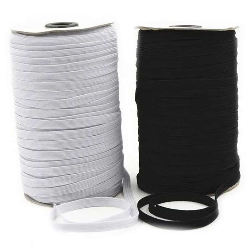 5m elastic band sewing black white 3/6/8/10/12/15/20/25/30/40mm high ...