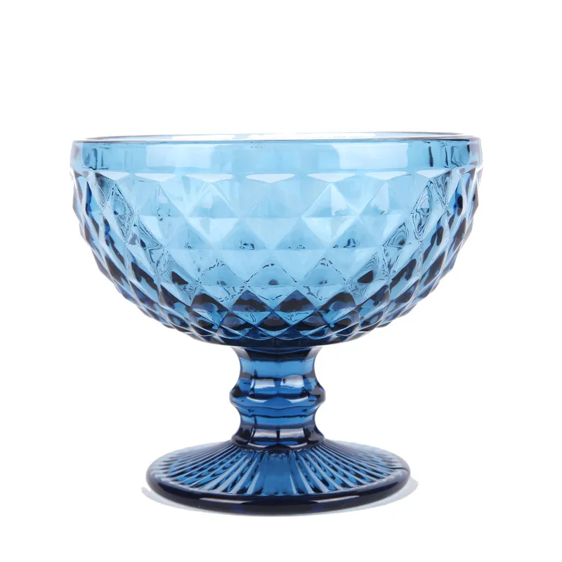 Short-Fat-Colored-Crystal-Glass-Tall-Goblets-Cup-Dessert-Ice-Cream ...