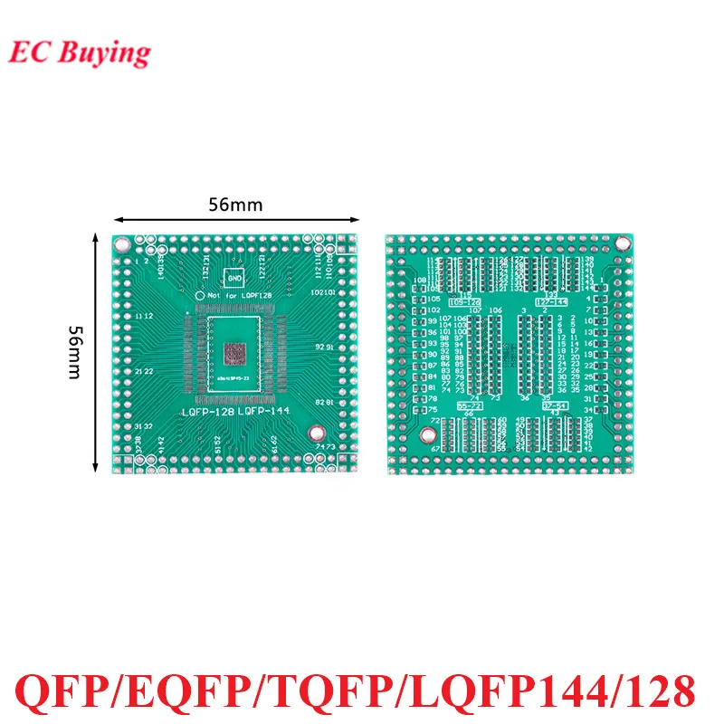 QFP-EQFP-TQFP-LQFP144-LQFP128-Transfer-Board-Adapter-PCB-Pinboard-SMD ...