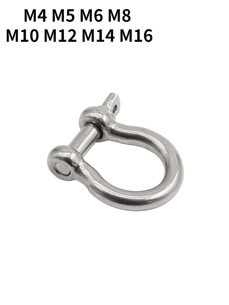 M4-M5-M6-M8-M10-M12-M14-M16-304-Stainless-Steel-Bow-Shackle-D-Shape ...