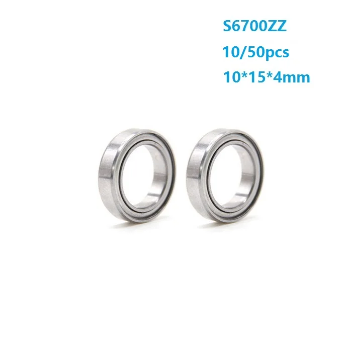 10-50pcs-S6700ZZ-S6700-ZZ-10x15x4mm-stainless-steel-ball-bearings-Deep ...