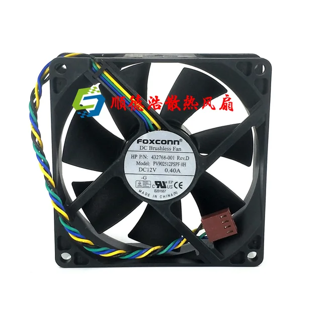 original 9025 9cm PV902512PSPF 12V 0.40A 4-wire PWM temperature control chassis CPU cooling fan ...