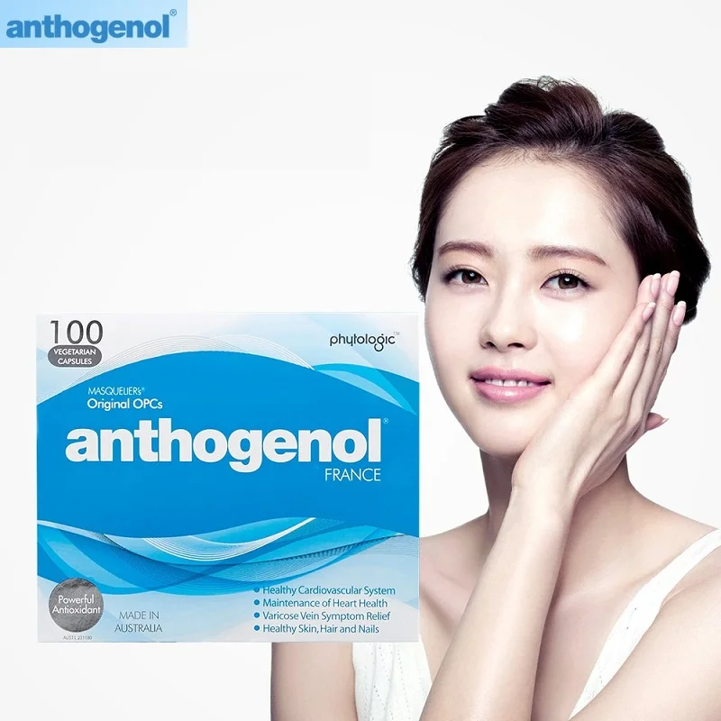 Anthogenol Antioksidan Vegetarian OPCs 100 Kapsul Kolagen, 60% OFF