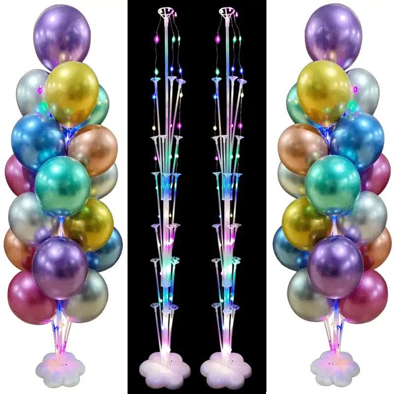 Birthday Party Balloons Stand Holder Column Confetti Ballons Happy ...