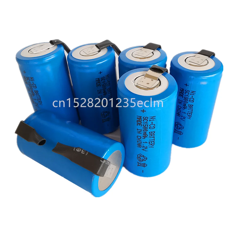 10/20/30pcs Ni CD rechargeable battery nicd accumulator 1.2V SC 1500mah sub c 10C batteries for ...