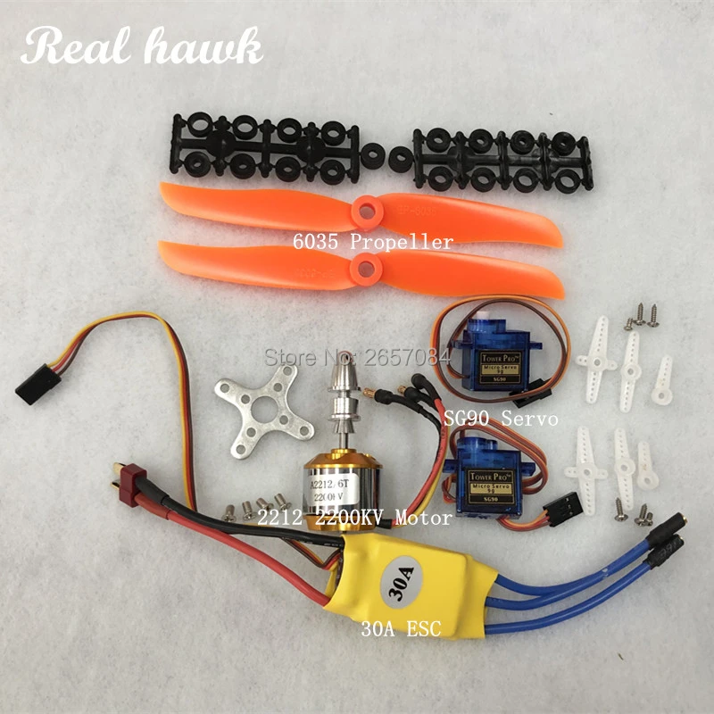 A2212 2212 2200kv Brushless Motor 30a Esc Motor Mount 6035 Propeller Sg90 9g Micro Servo For Rc ...