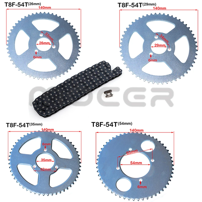 Tooth Rear Chain Sprocket T8f | Mini Quad 49cc T8f Chain | Chain Quad ...