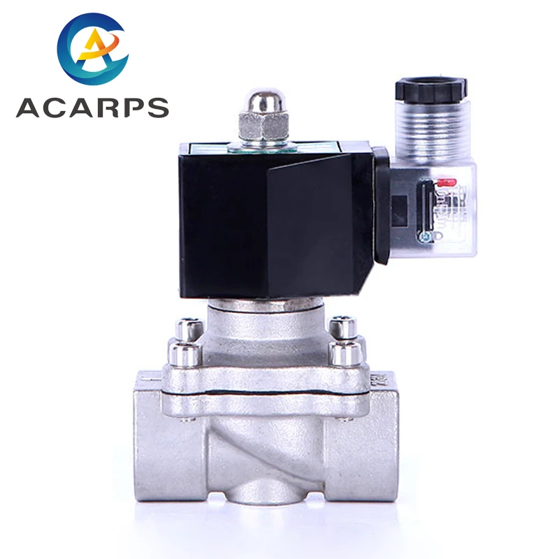 2/2 Normally Closed 12v Electric Solenoid Valve Water 24v 230v 24 1/2 3/4 Stainless Steel Ip65 ...