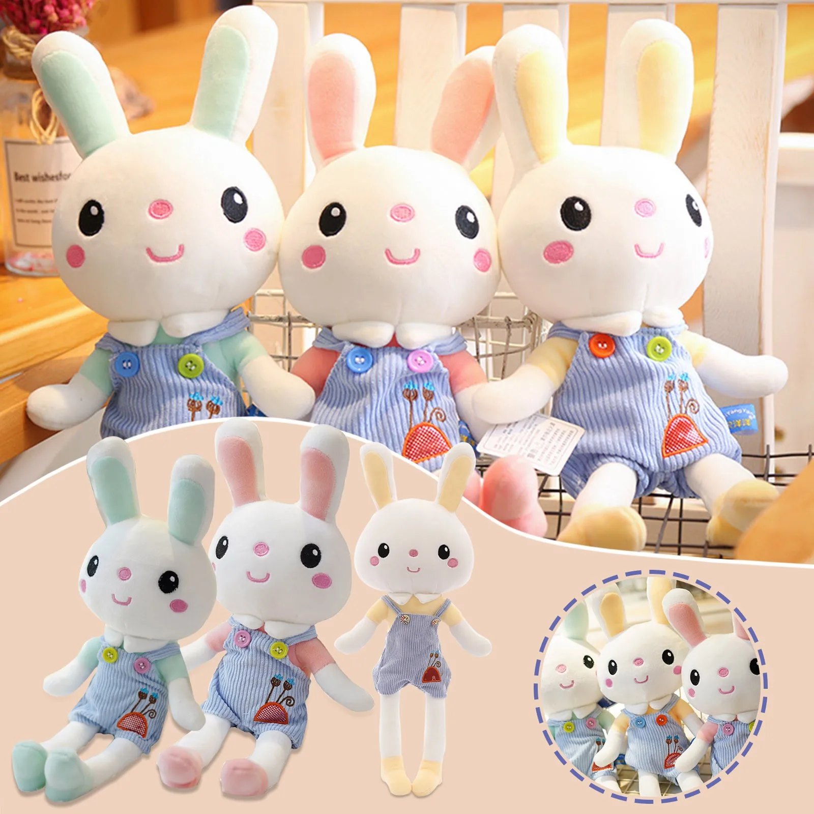 Stuffed Bunny toy Birthday gift for girl rabbit toy plush animals bunny ...