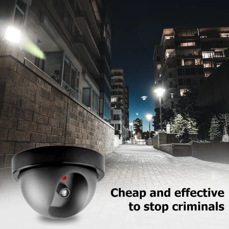 NEW Dome Dummy Security CCTV Cameras flash Blinking red LED Fake camera ...