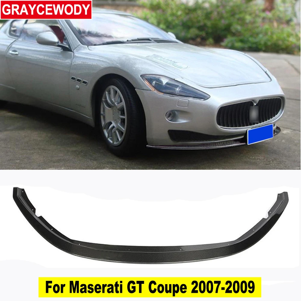 Real Carbon Fiber Car Front Bumper Shovel Chin Lip For Maserati GT ...