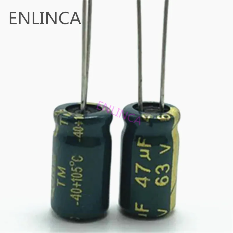 20pcs/lot Q07 High Frequency Low Impedance 63v 47uf Aluminum ...