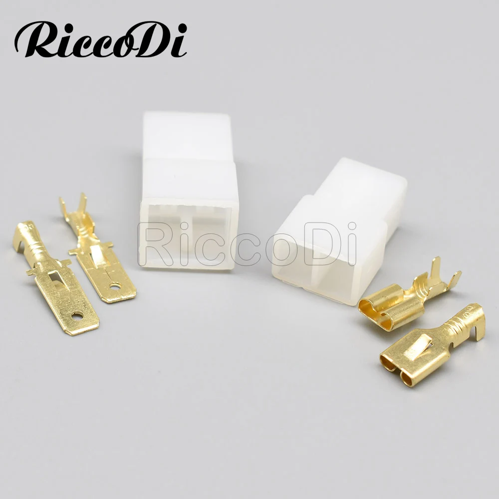 1-20kits 2 Pin Unsealed Automotive Plug Female Male Electric PA66 ...