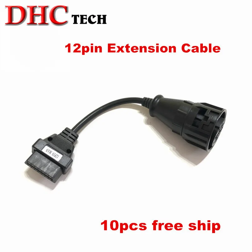 10pcs 12Pin to 16Pin Female Connector DLC OBDII for iv ec o Truck ...