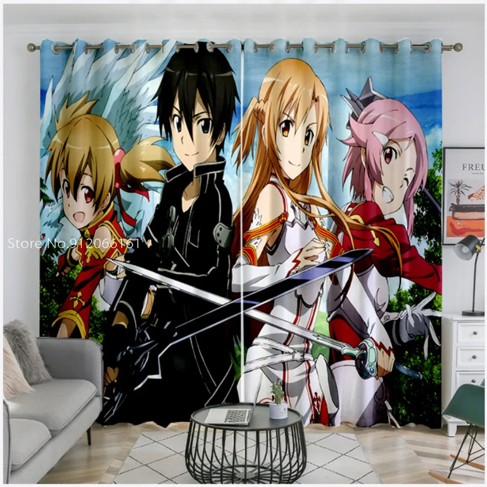 Sword Art Online Curtains | Anime Window Curtains | Anime Room Curtains ...