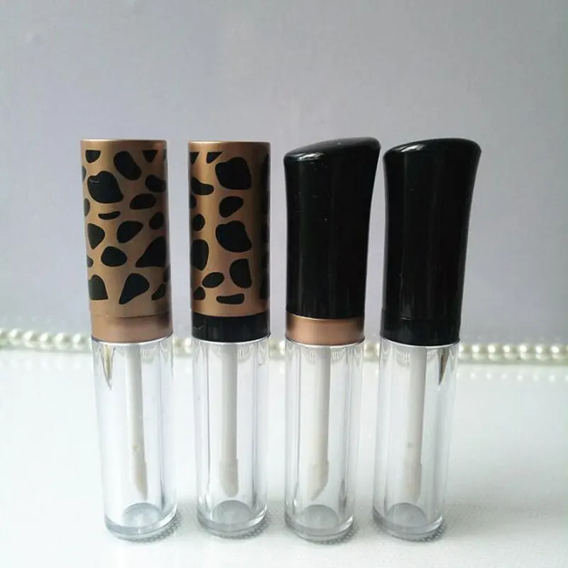 패션 레오파드 캡 립 글로스 용기 5ml 리필용 휴대용 여행용 병 빈 립글로스 튜브 세련된 모양 립글로스 튜브리필 병