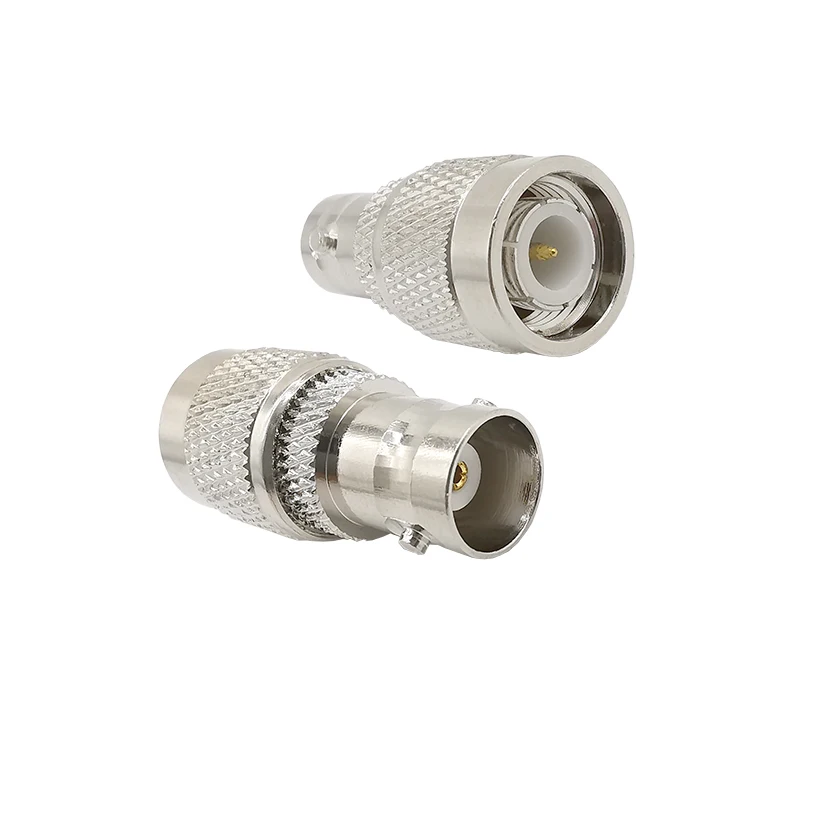 TNC macho enchufe a BNC hembra Jack RF adaptador coaxial convertidor recto niquelado BNC hembra ...