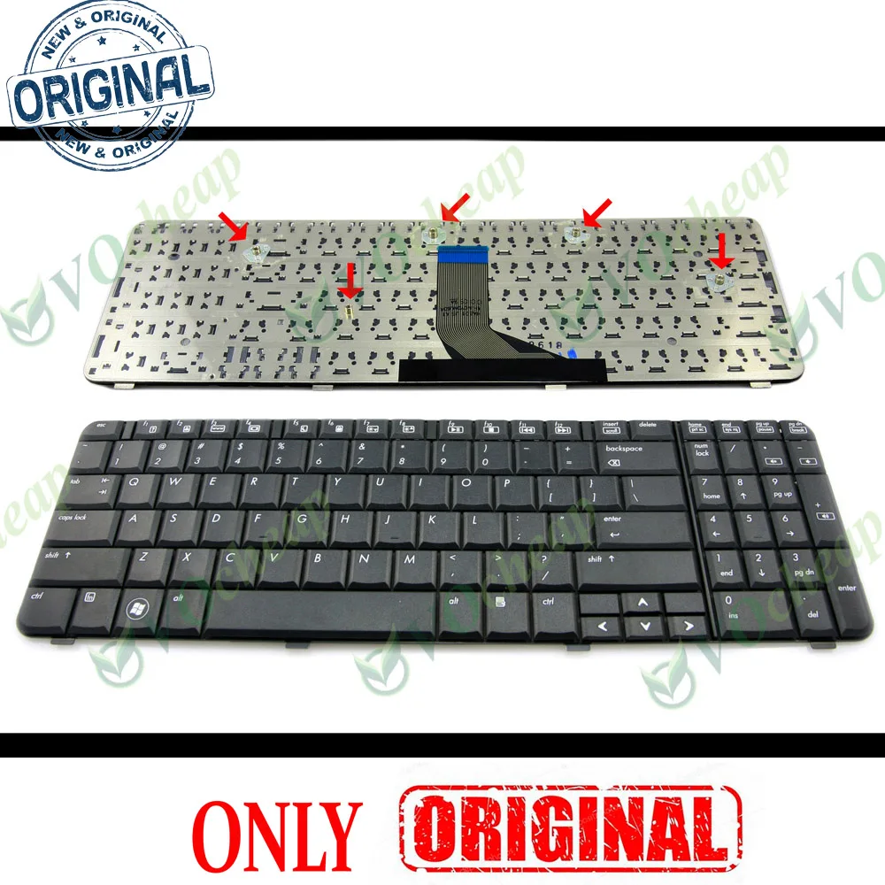Teclado para portátil HP Compaq Presario CQ61 G61, nuevo, negro, US, MP ...