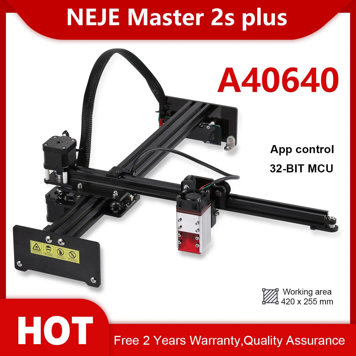 Neje Master 2s Plus Laser Cutter Wood Printer With Lightburn Wirless ...