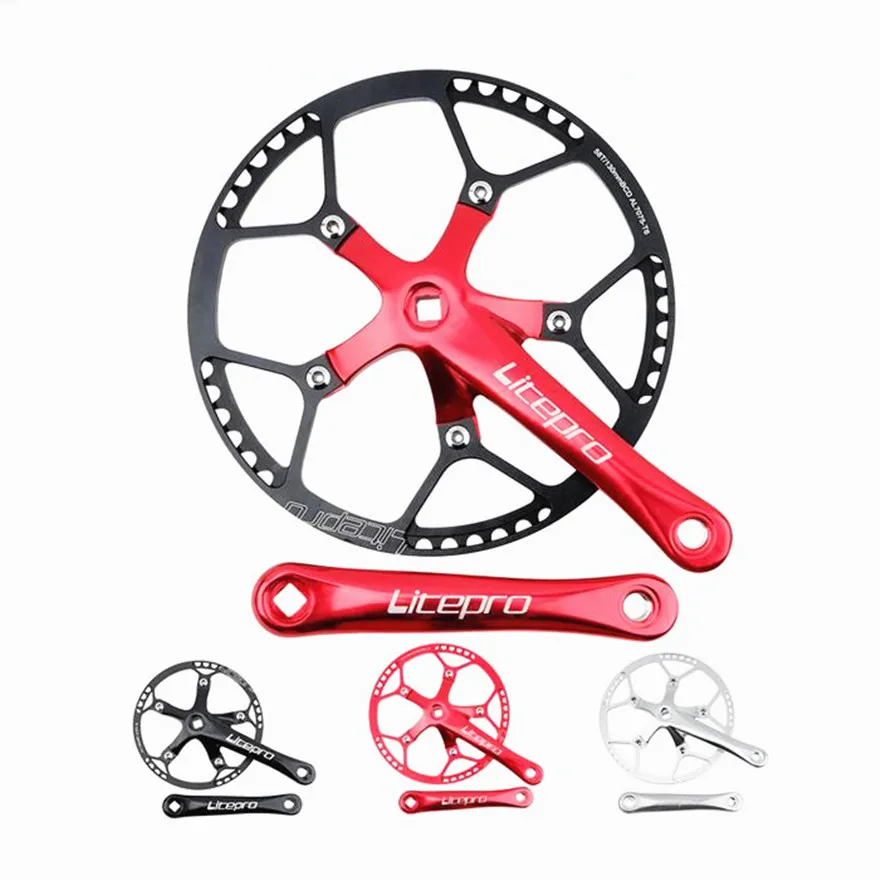 Litepro Bicycle Crankset Integrated Single Chainwheel Crank 45T 47T 53T ...
