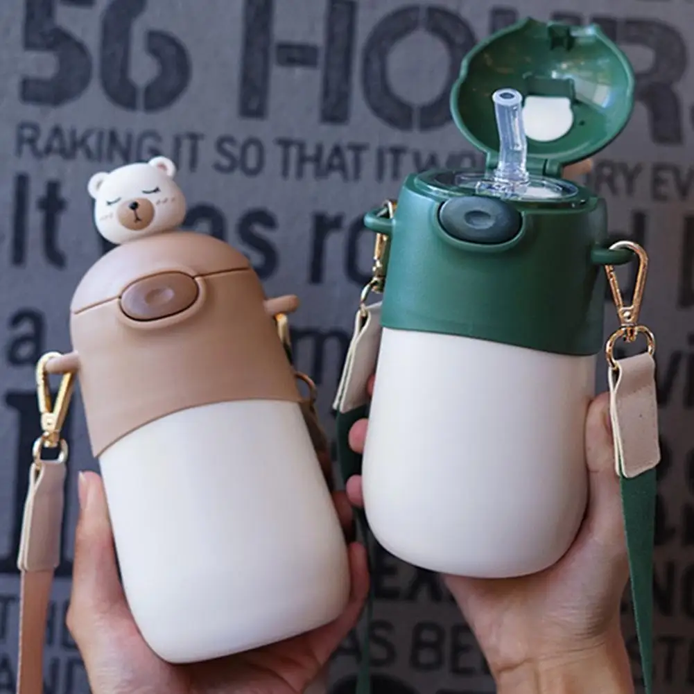 500ml-Cute-Vacuum-Flask-No-Odor-Silicone-Straw-Vacuum-Cups-Insulated ...